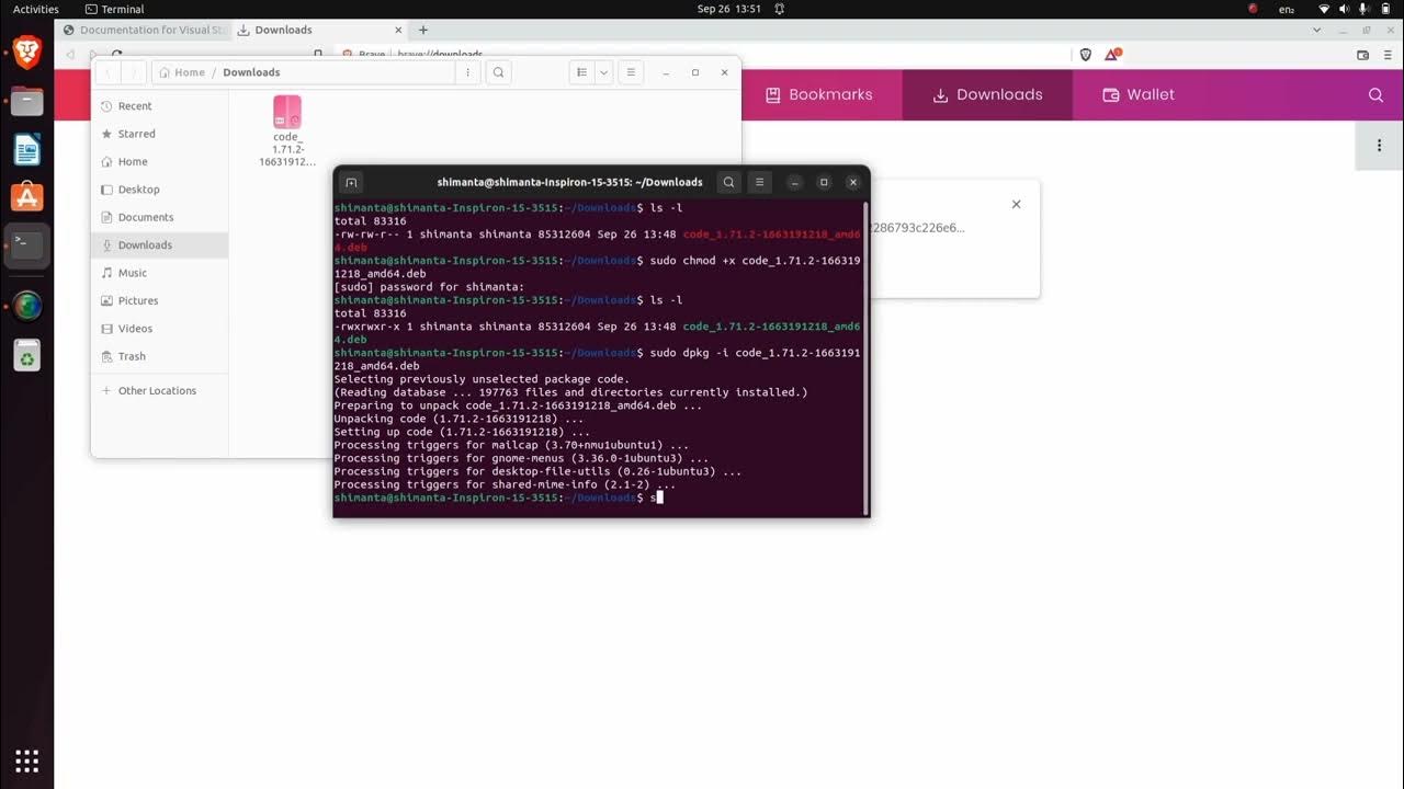 install visual studio code in Ubuntu Linux - YouTube