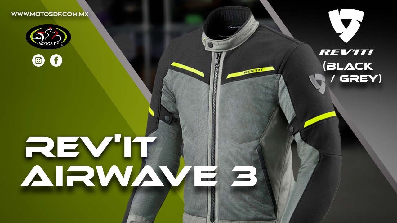 Chamarra Revit Airwave 3 Black Grey - YouTube