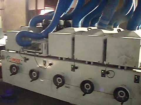 wire brushing machine for veneer - YouTube