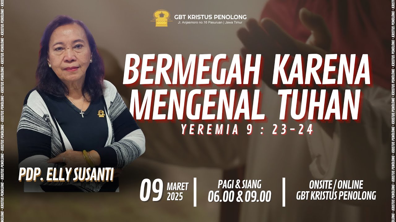 IBADAH RAYA 2 - PDP. ELLY SUSANTI - 09 MARET 2025 - YouTube