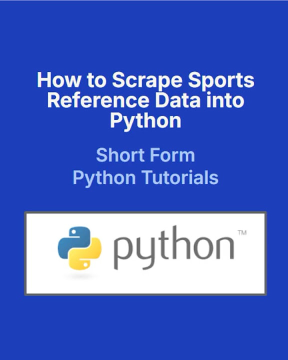 Web Scraping Sports Stats with Python | Extract Data from Baseball Reference - YouTube