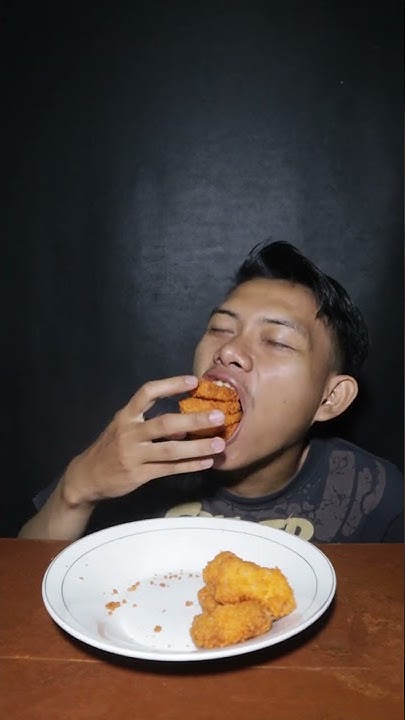 Bang makan nuget tanpa minum #mukbang - YouTube