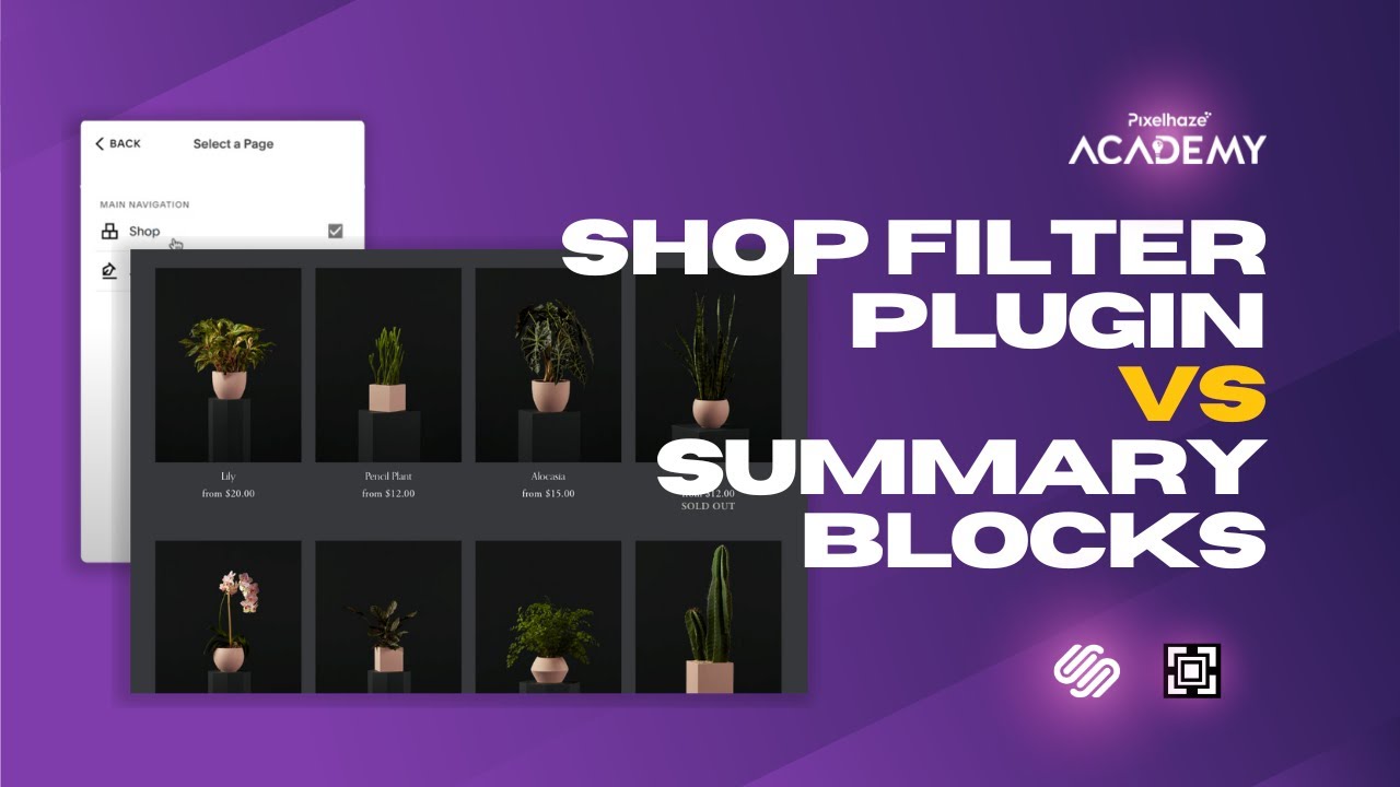 Shop Filter Plugin vs Summary Blocks Squarespace Review - YouTube