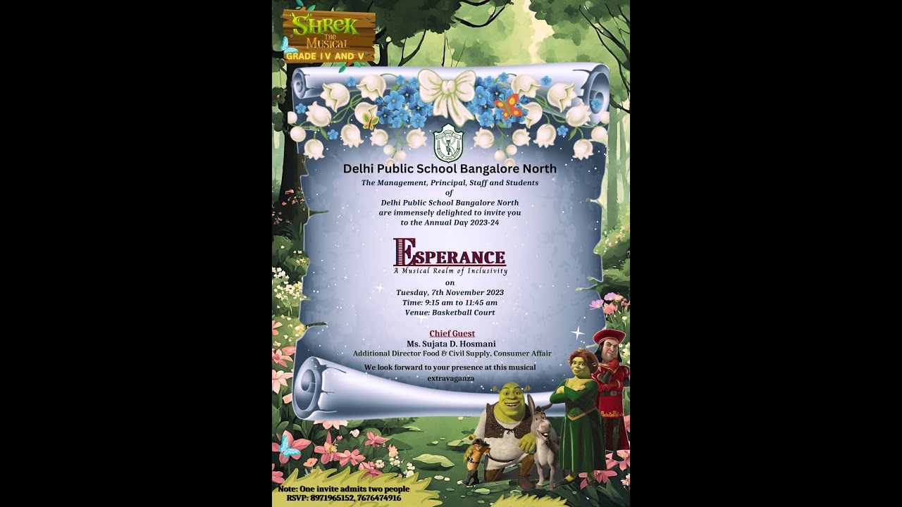 The Annual Day 2023-24 ESPERANCE "Shrek The Musical Grade IV and V ...