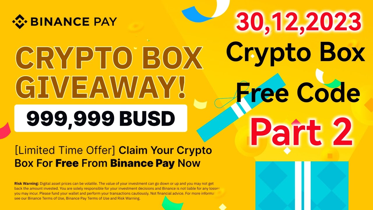 New Binance Crypto Box Free Code || Binance Gift Box CodeToday new ...