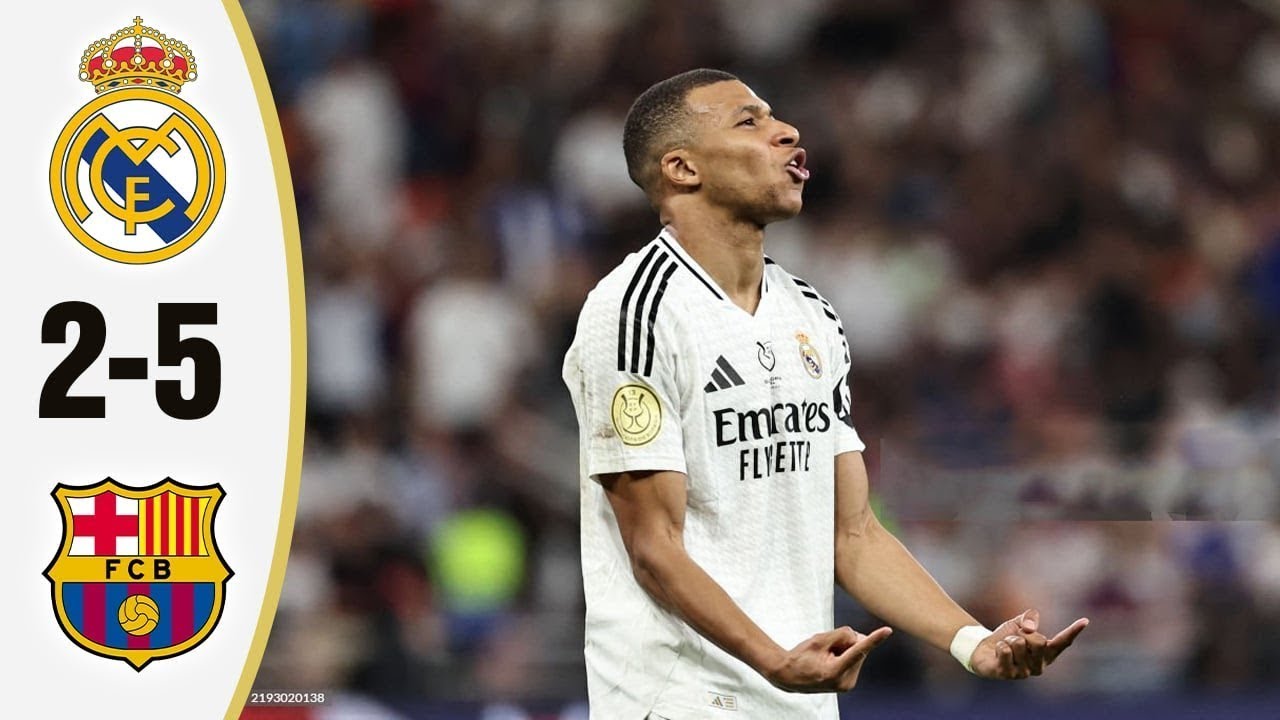 REAL MADRID 2-5 BARCELONA | All Goals & Full Highlights Final Spanish ...