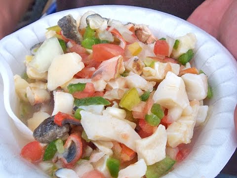 How to make a CONCH salad ! (Freeport, Bahamas) - YouTube