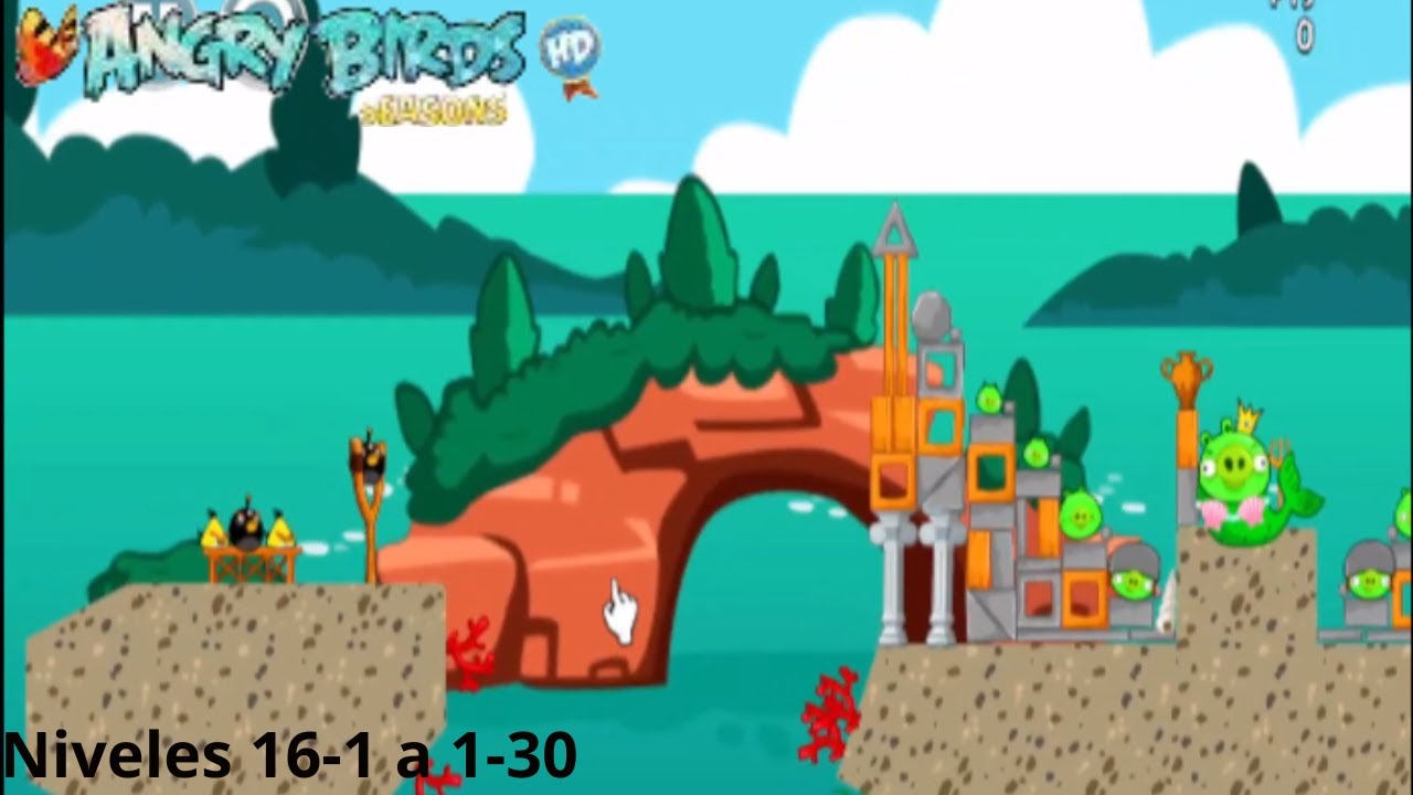 Angry birds trilogy wii Season 100% Walktrought Niveles 16-1 a 1-30 ...