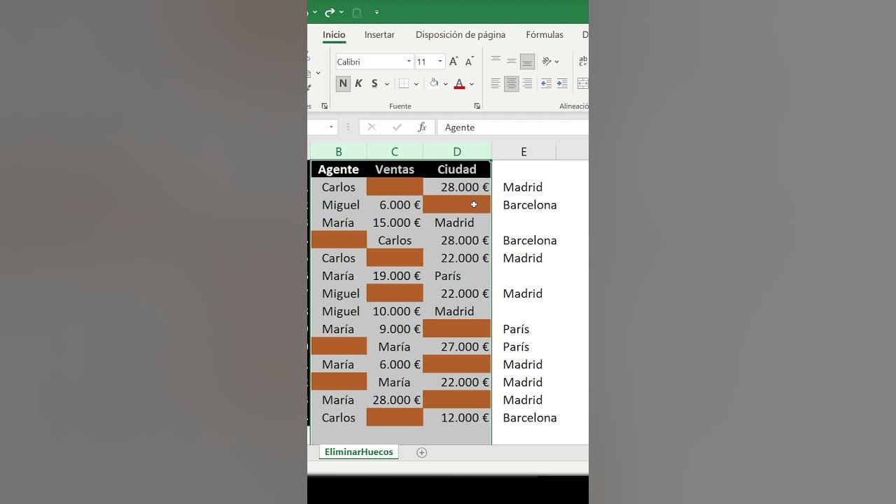 Eliminar Celdas En Blanco O Vacías En Excel De Forma Rápida Tips Excel