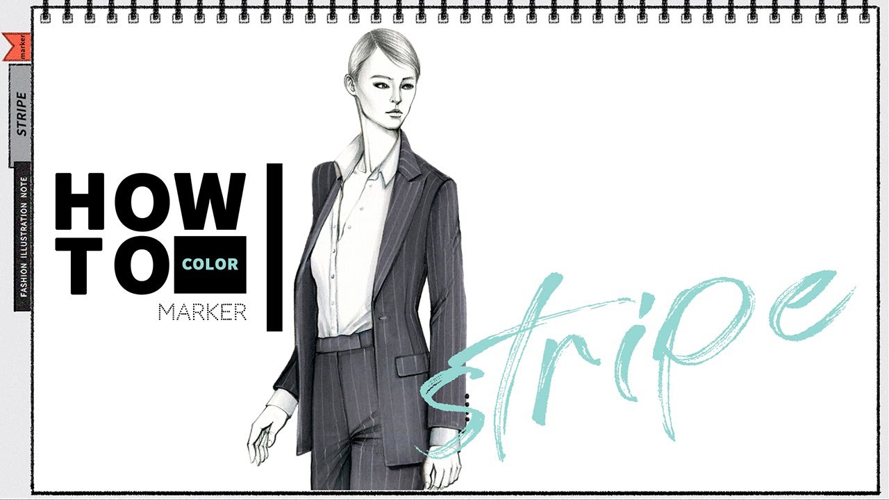 [HOW TO coloring] marker 02_stripe pattern_줄무늬 채색하는 방법 - YouTube
