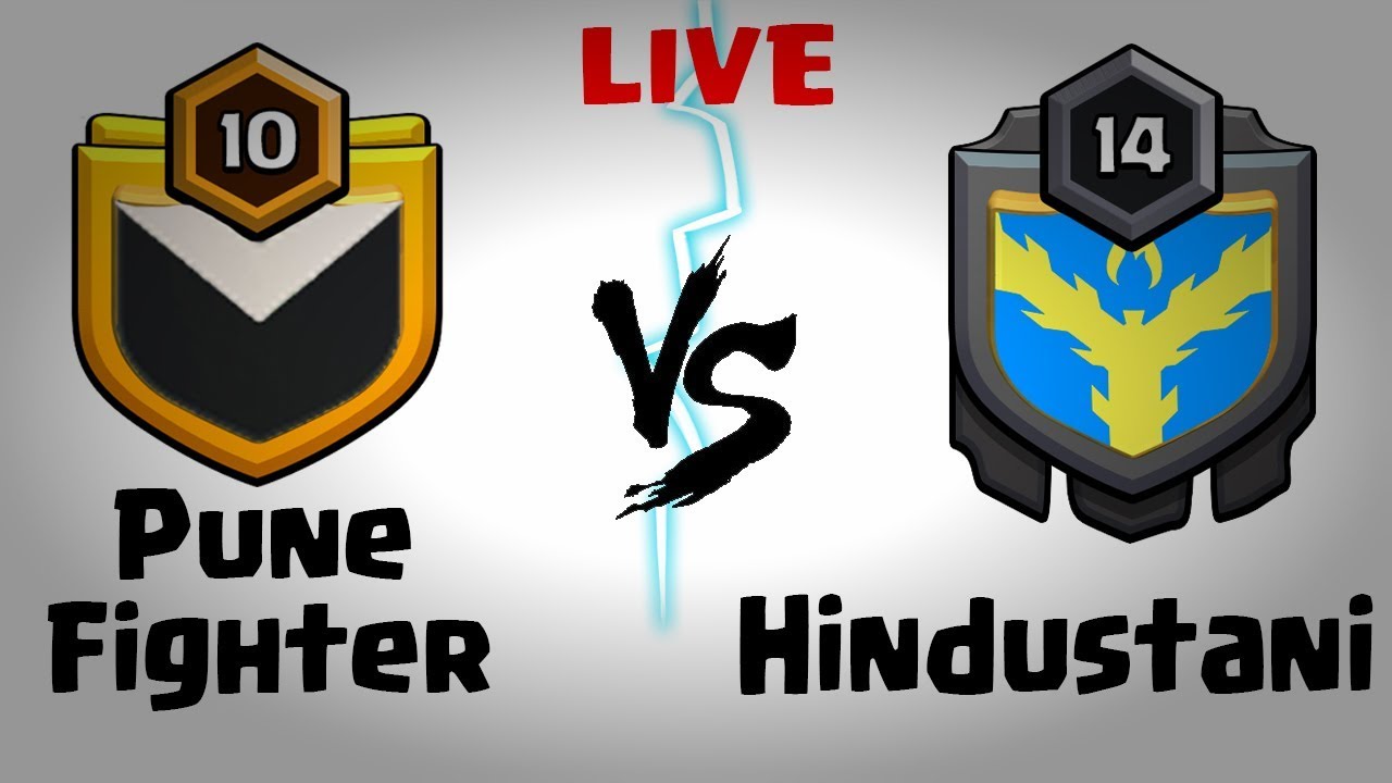 PUNE FIGHTER vs HINDUSTANI | LIVE WAR CLASH OF CLANS - YouTube