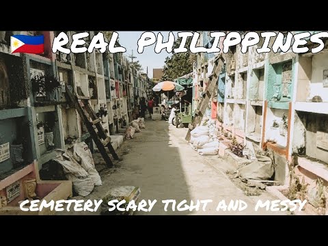 CEMETERY SCARY TIGHT AND MESSY | REAL LIFE INSIDE THE CEMETERY | WALK ...