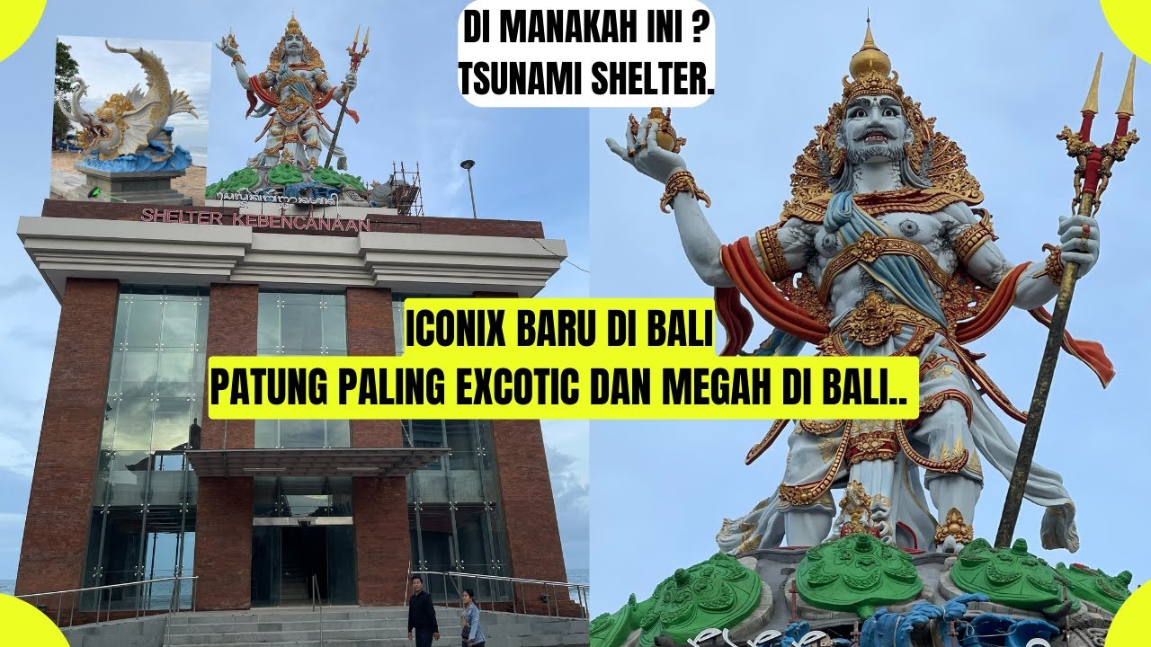 WAW..KEREN DAN GAGAH PATUNG DEWA DI PANTAI KUTA,IKON BARU BALI 2023 ...