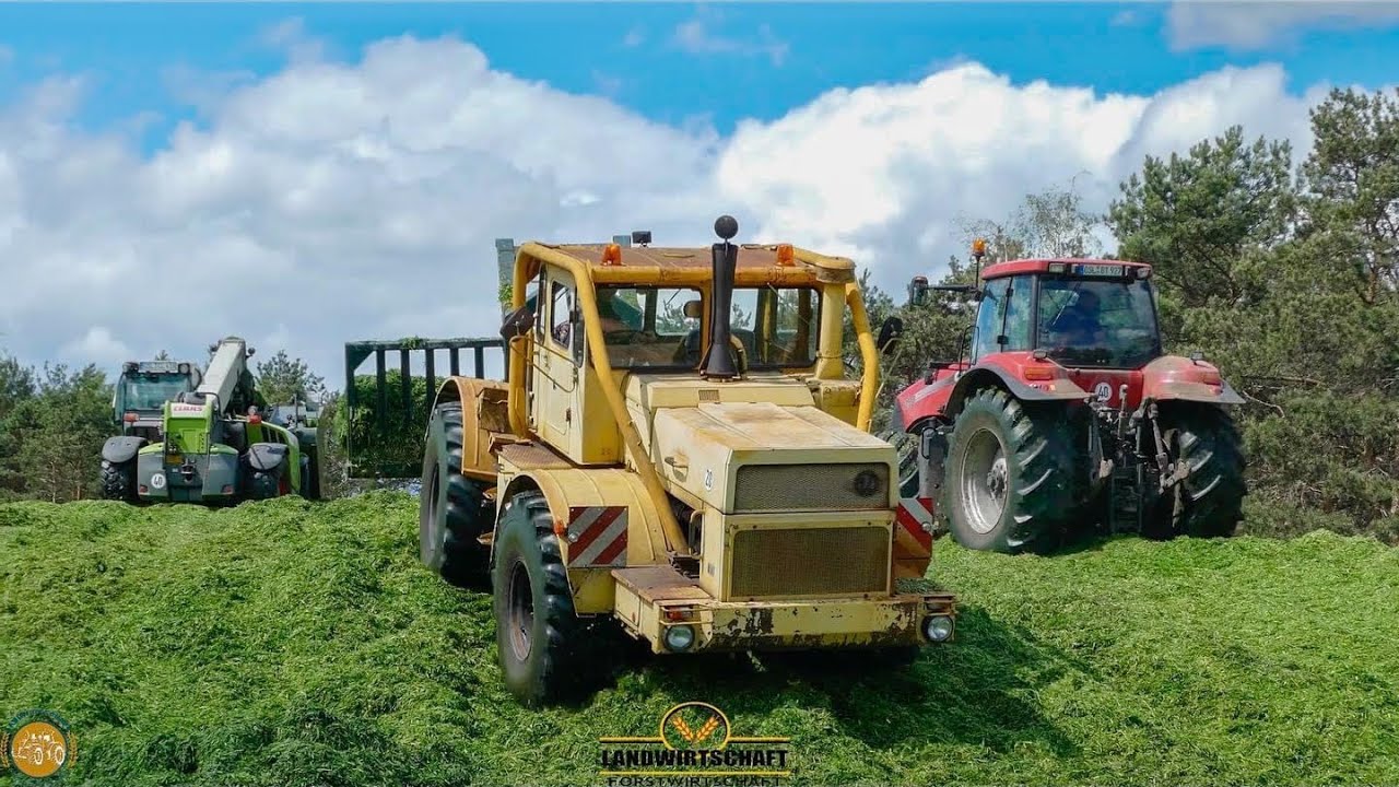 GPS Ernte /3 K-701 Case Magnum 290 - CLAAS SCORPION 7055 - Silieren ...