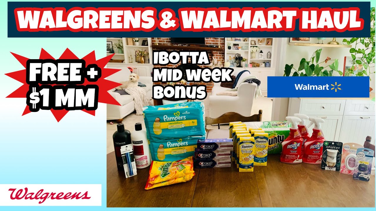 WALGREENS & WALMART HAUL/ Completing my mid week Ibotta bonus - YouTube