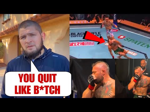 Khabib Nurmagomedov Reacts to Conor McGregor vs Max Holloway 2 After Conor's Right Foot Injury  