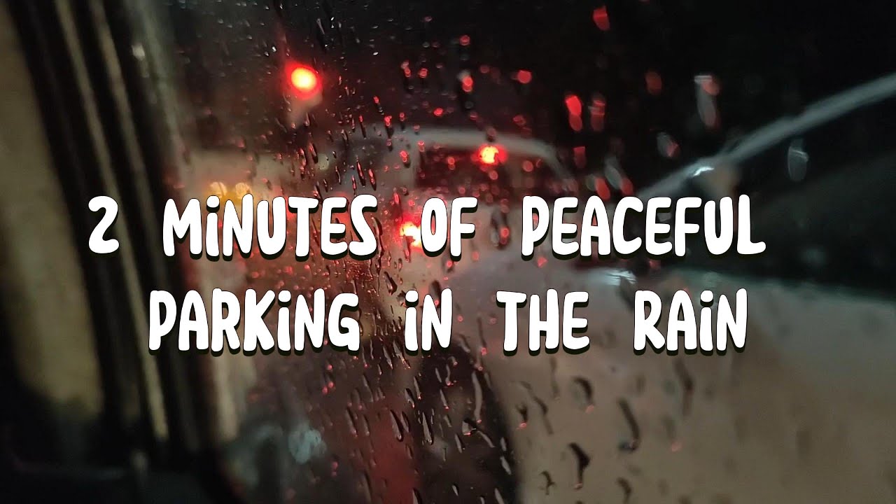 2 Minutes of Peaceful Parking in the Rain | Relaxing Rain Sounds in the ...