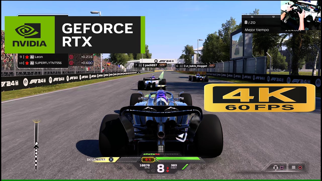 (4K Ultra) Testing F124 PC -RTX 4080Super - Logitech G923 - YouTube