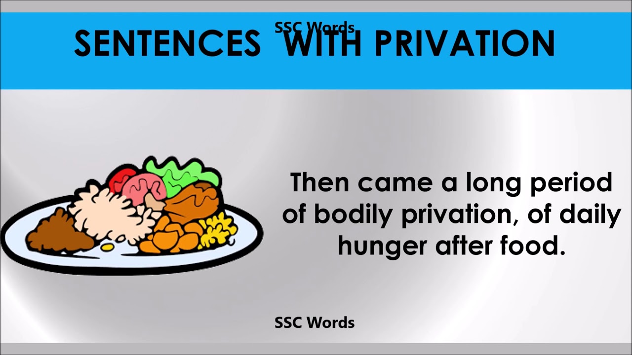 Privation # Improve English # Meaning and 5 sentences # GRE CAT GMAT ...