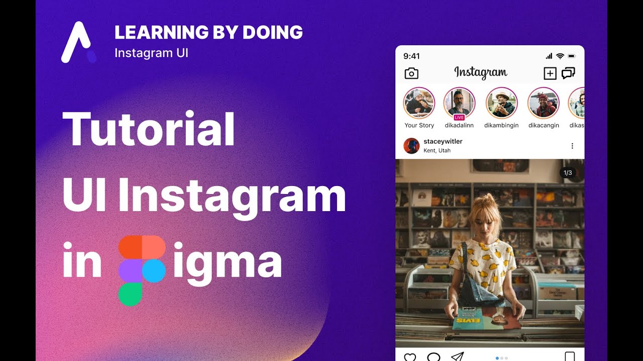 Tutorial UI Instagram UI in Figma - Learning By Doing #uiux #instagram ...