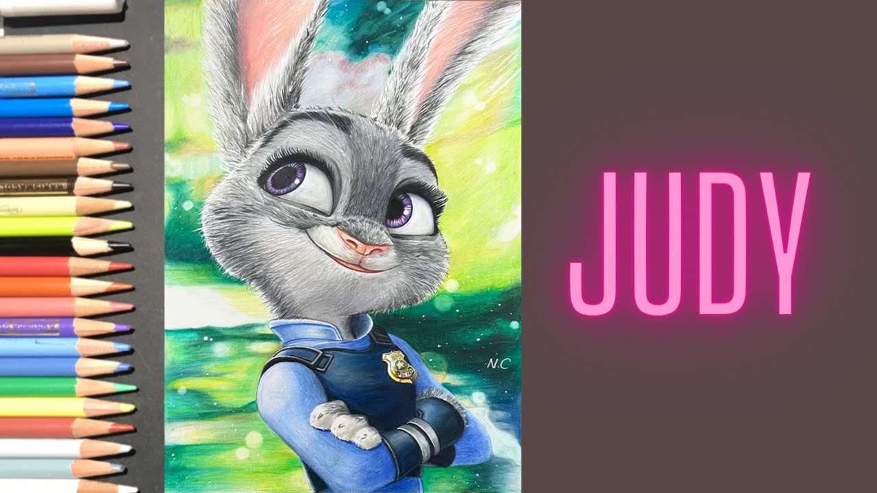 Drawing Zootopia/Judy/#zootopia#メイキング - YouTube