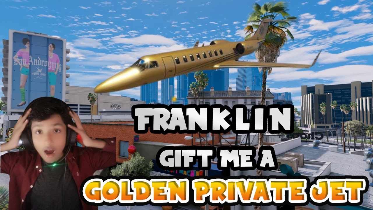 FRANKLIN GIFT ME GOLDEN JET II MEGA RAMP CHALLENG II #gta5 #gameplay ...