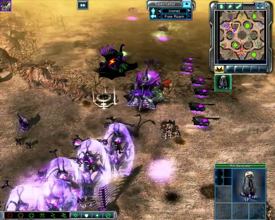 Command & Conquer 3 Tiberium Wars, Online 2v2, Six Shooter Showdown map ...