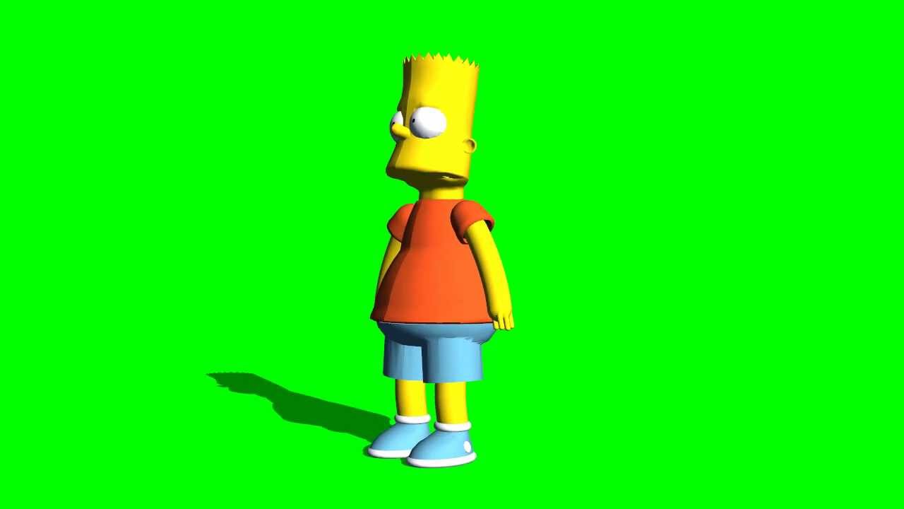 Bart Simpson 3D - "Chroma Key Effects" - YouTube