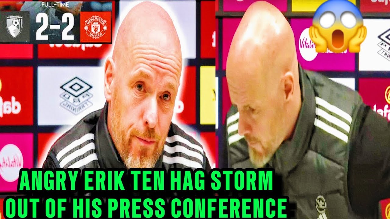 Angry Erik ten Hag storms out of press conference 😱😱😡😡 - YouTube