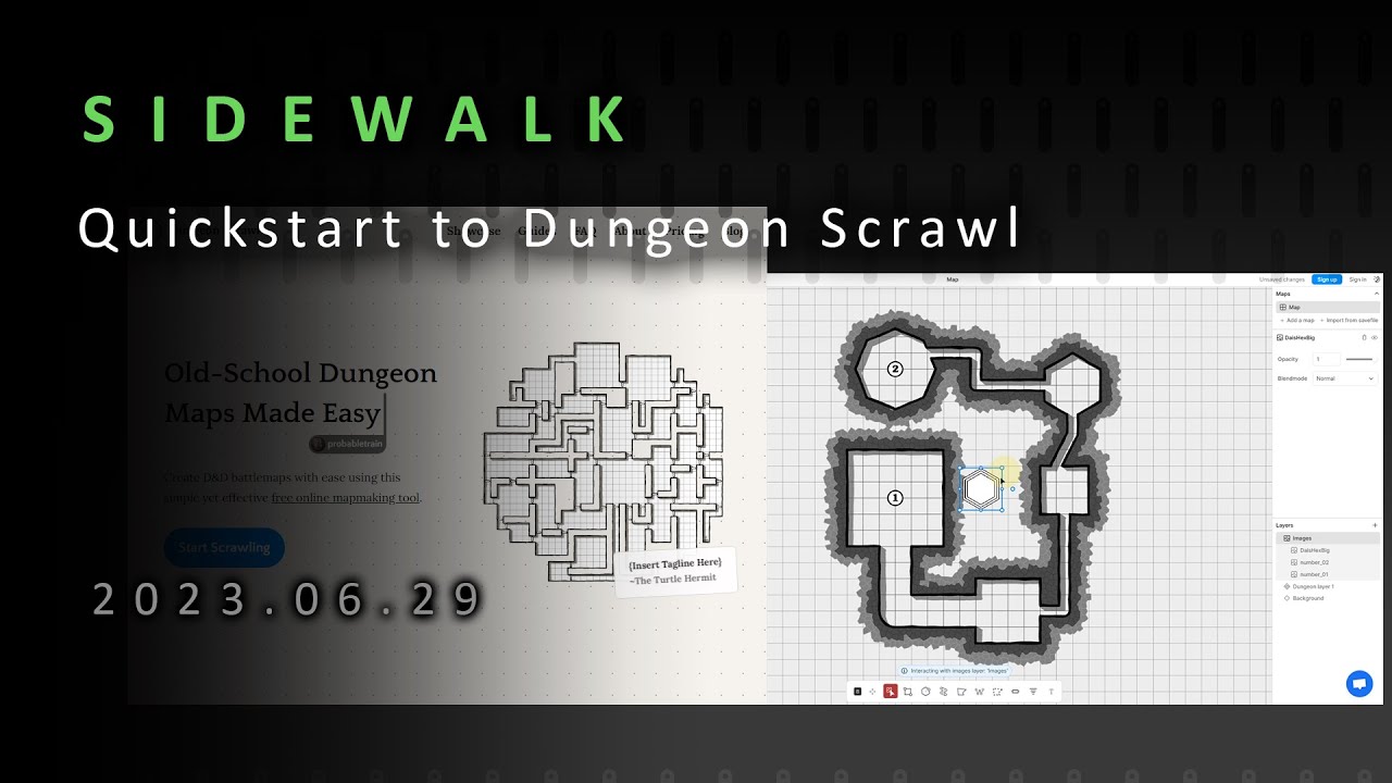 SIDEWALK - Quickstart to Dungeon Scrawl - YouTube