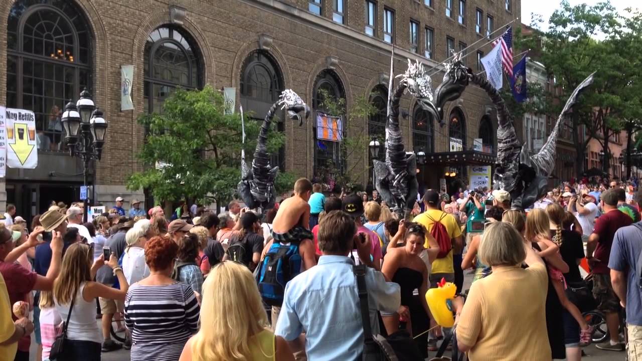 Welcome Alien Overlords - Close-Act's "Saurus" street theater group at ...