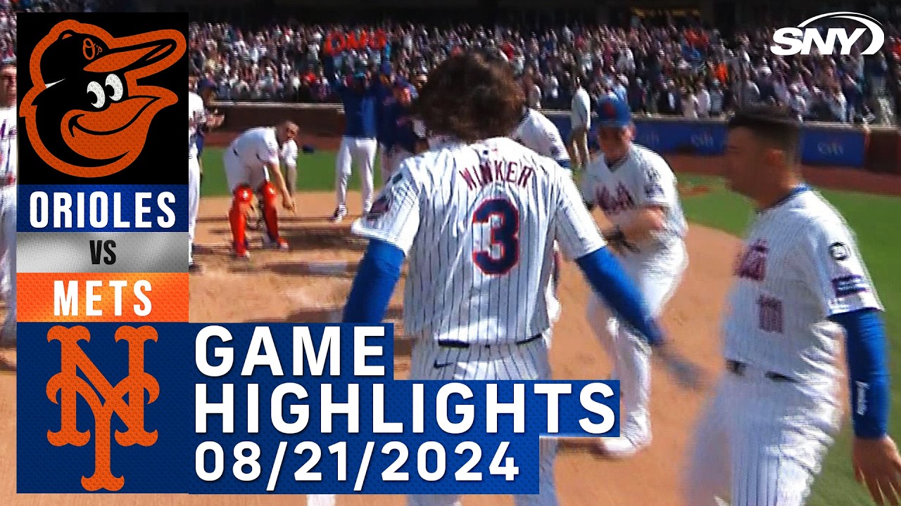 Jesse Winker hits walk-off home run | Mets vs Orioles (8/21/2024) | NY ...