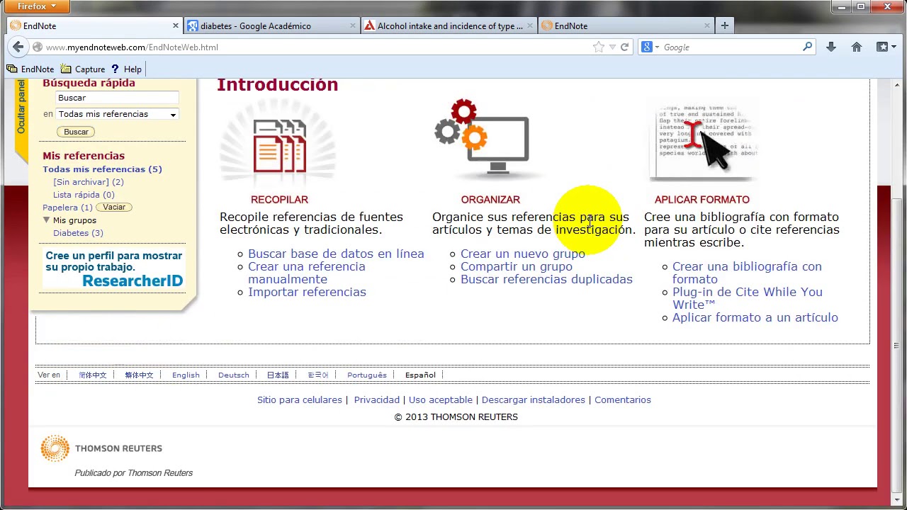 My Endnote Web, Firefox - YouTube