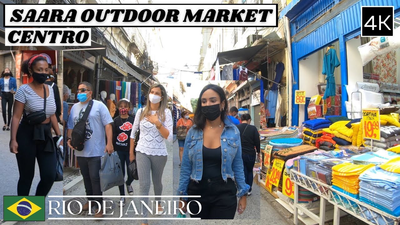 🇧🇷 | Saara Outdoor Shopping market in downtown Pt 1 | Rio de Janeiro ...