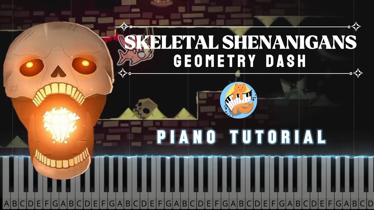 Skeletal Shenanigans - Geometry Dash | Karaoke Piano | Piano Tutorial ...