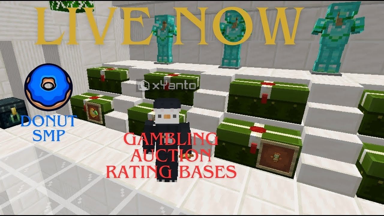 Donut SMP Live | Rating Bases | Gambling | Auction - YouTube