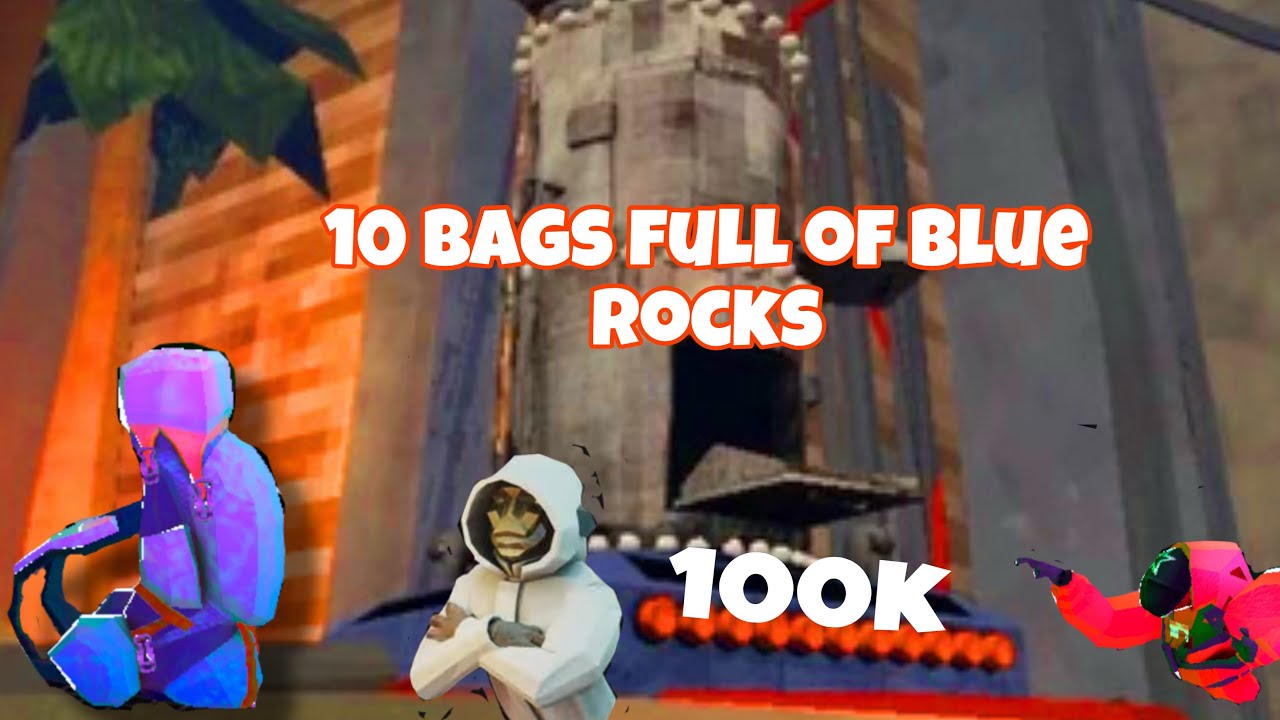 10 bags full of blue rocks - YouTube