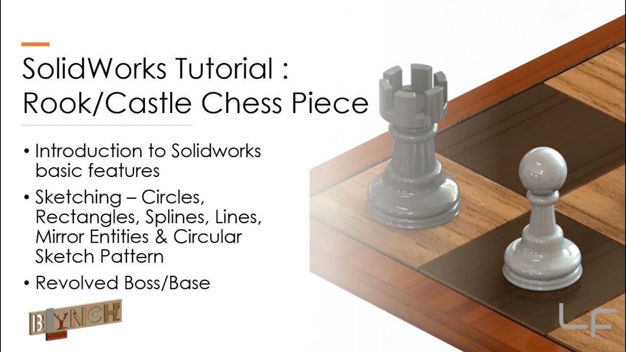 SolidWorks - Rook/Castle Chess Piece - YouTube