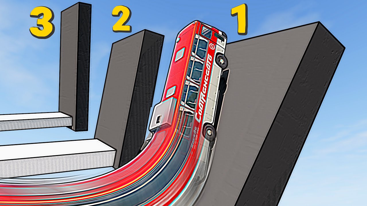 CARS vs ANGULAR ROAD in BeamNG.drive - YouTube