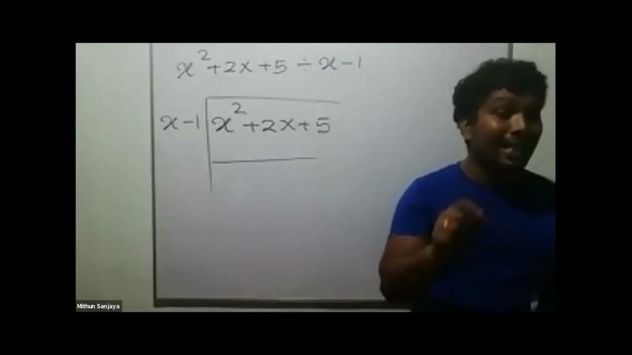 Basic Maths long Division of functions - YouTube