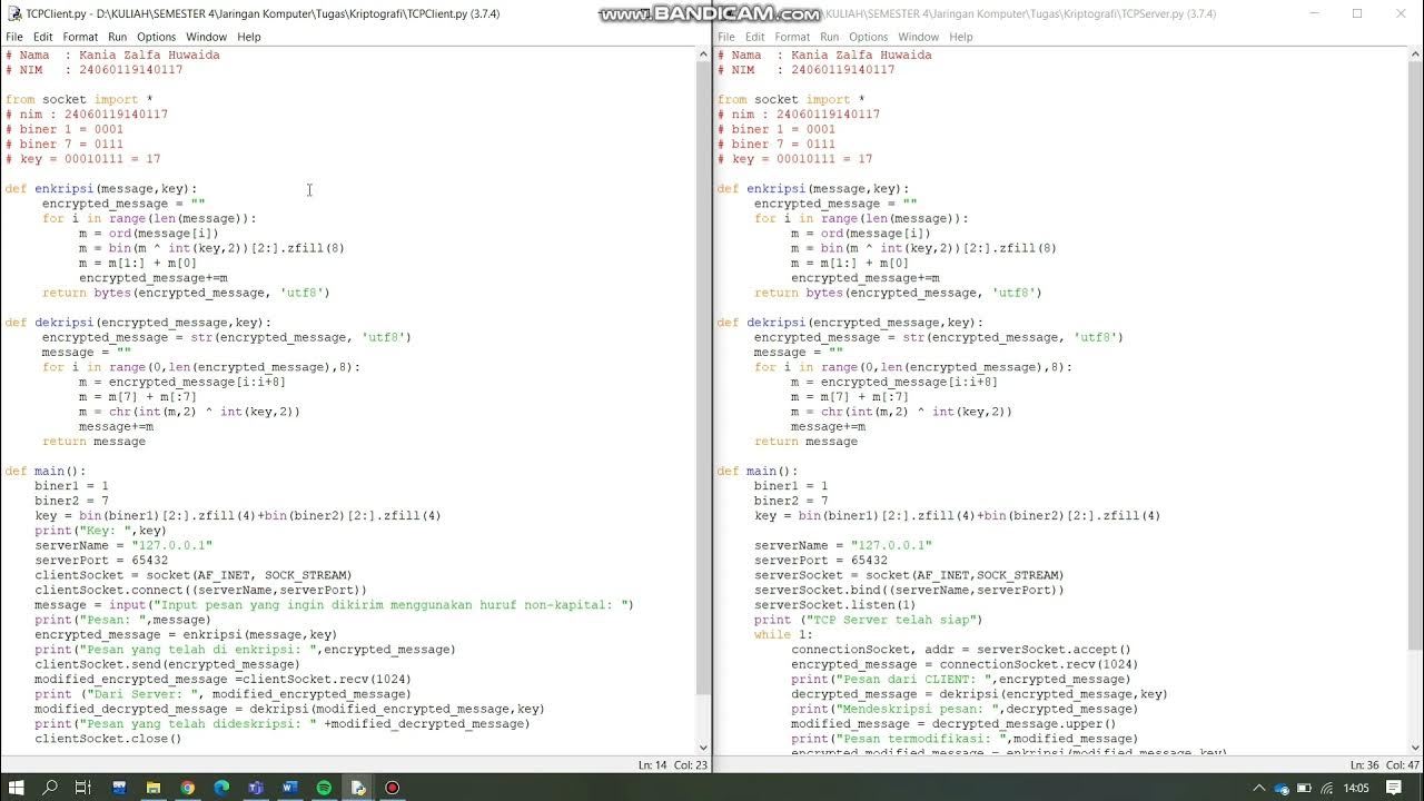Implementasi Kriptografi pada Pemrograman Socket dengan Metode ECB - YouTube