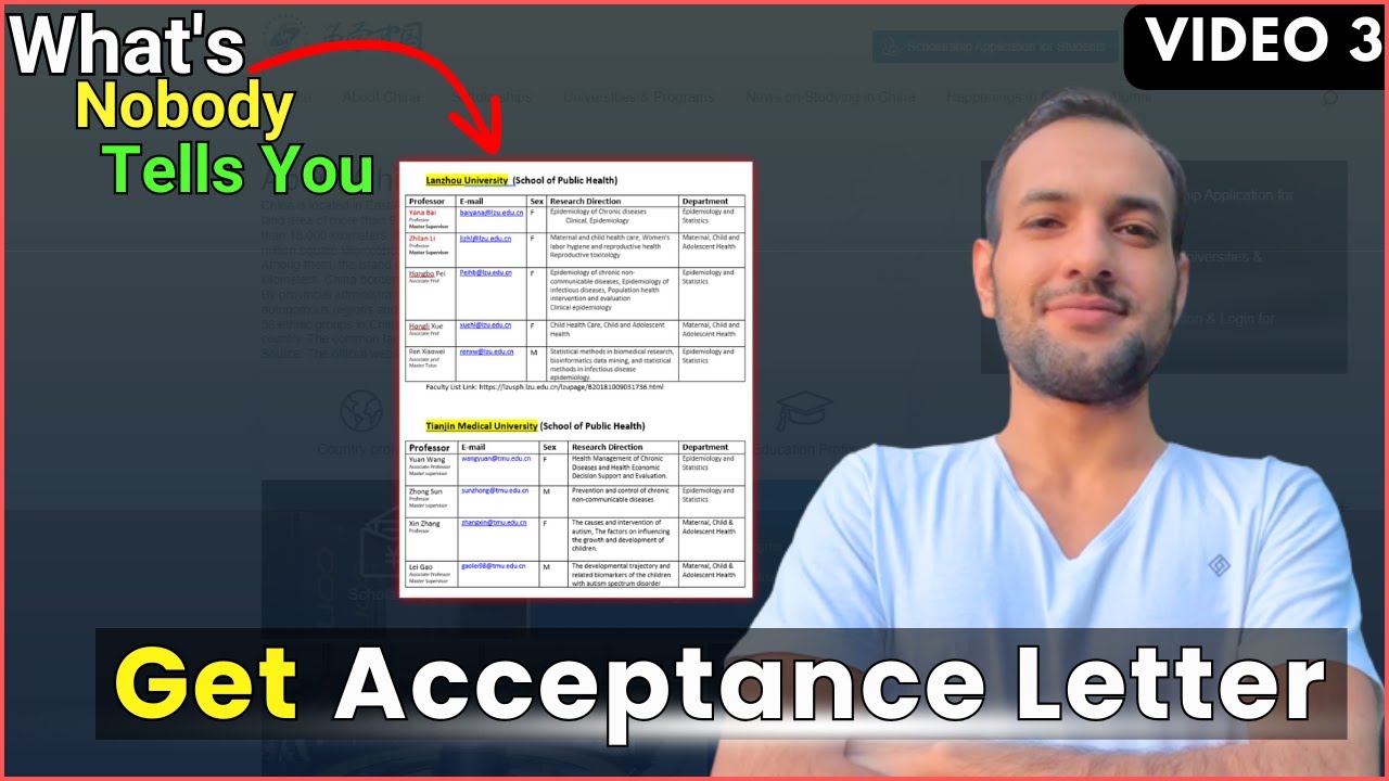 how to get acceptance letter for csc scholarship 2024 | find professor ...