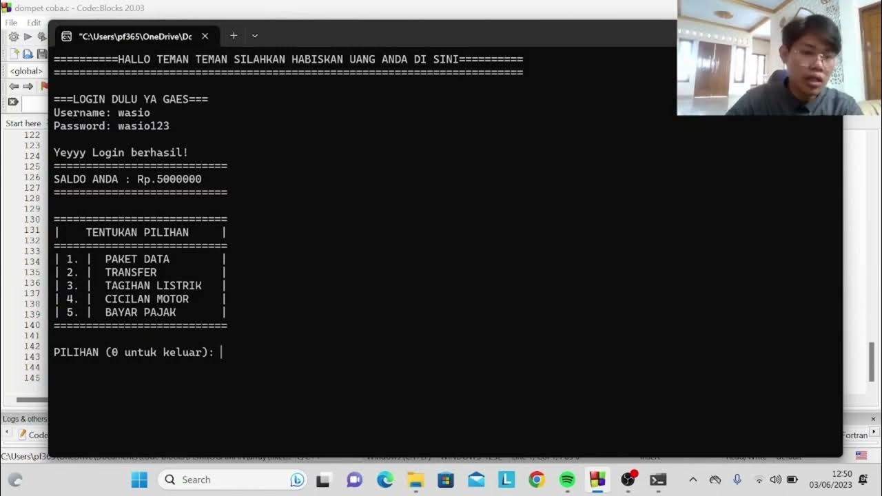 Presentasi aplikasi sederhana program bahasa c - YouTube