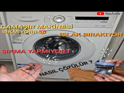 ÇAMAŞIR MAKİNESİ SIKMA YAPMIYOR  ISLAK BIRAKIYOR