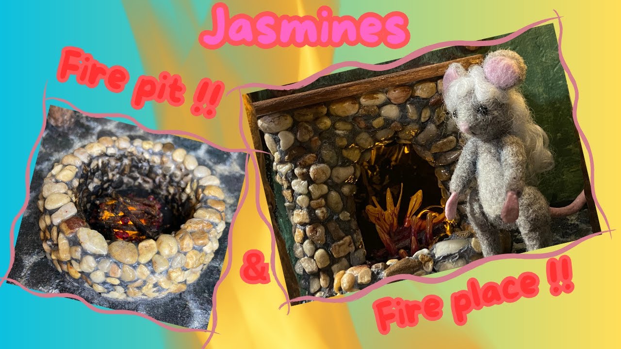 How to make a Miniature Fire Place + Fire Pit - YouTube