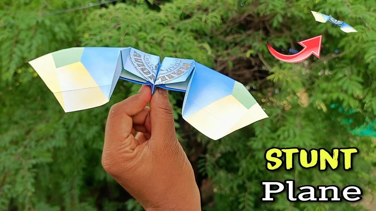new paper stunt plane, flying stunt plane, origami flying new plane ...