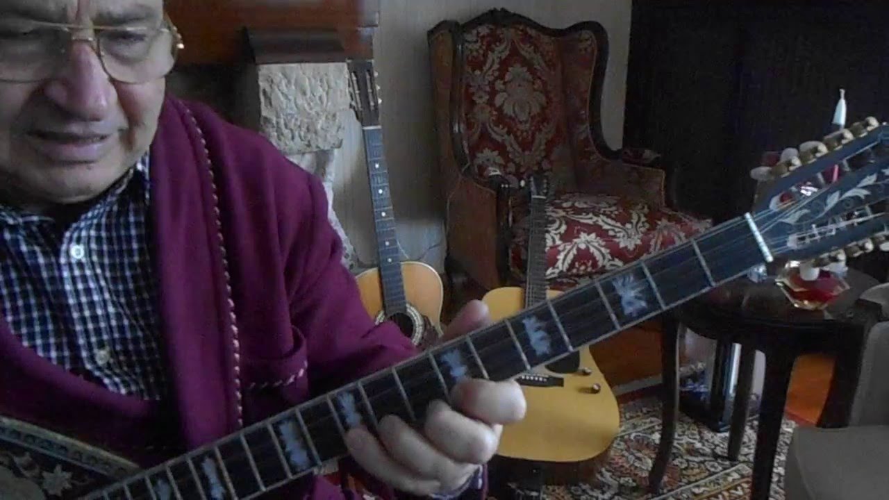 Nikos Krousthianakis - Bouzouki lesson 4 - Κλίμακα ματζόρε σε διπλές ...