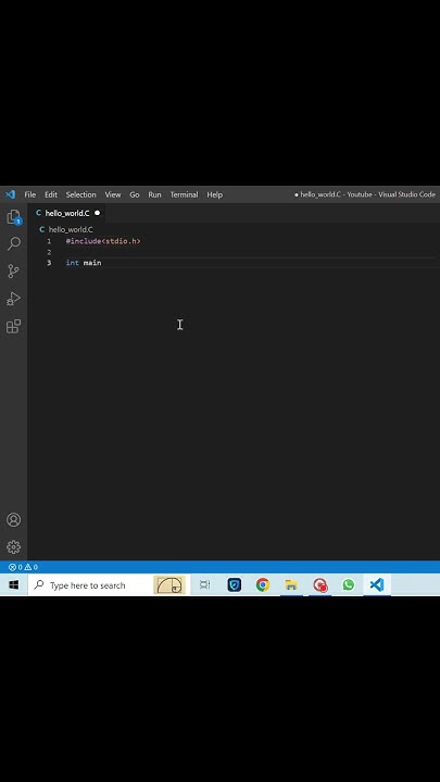 Hello world program ko c language me likhe 🤔 | write hello world c program🔥 #shorts ...