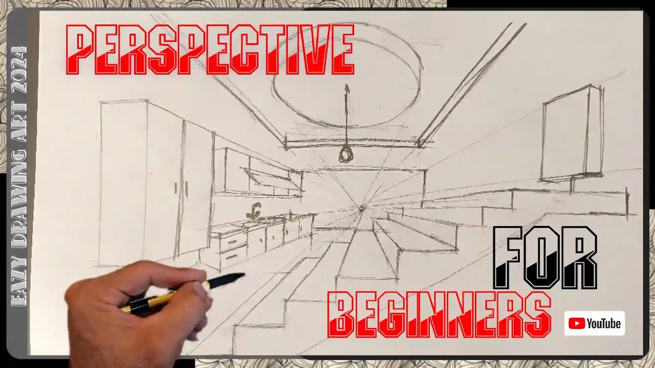 How to draw a point perspective easily.Perspective for beginners of the ...