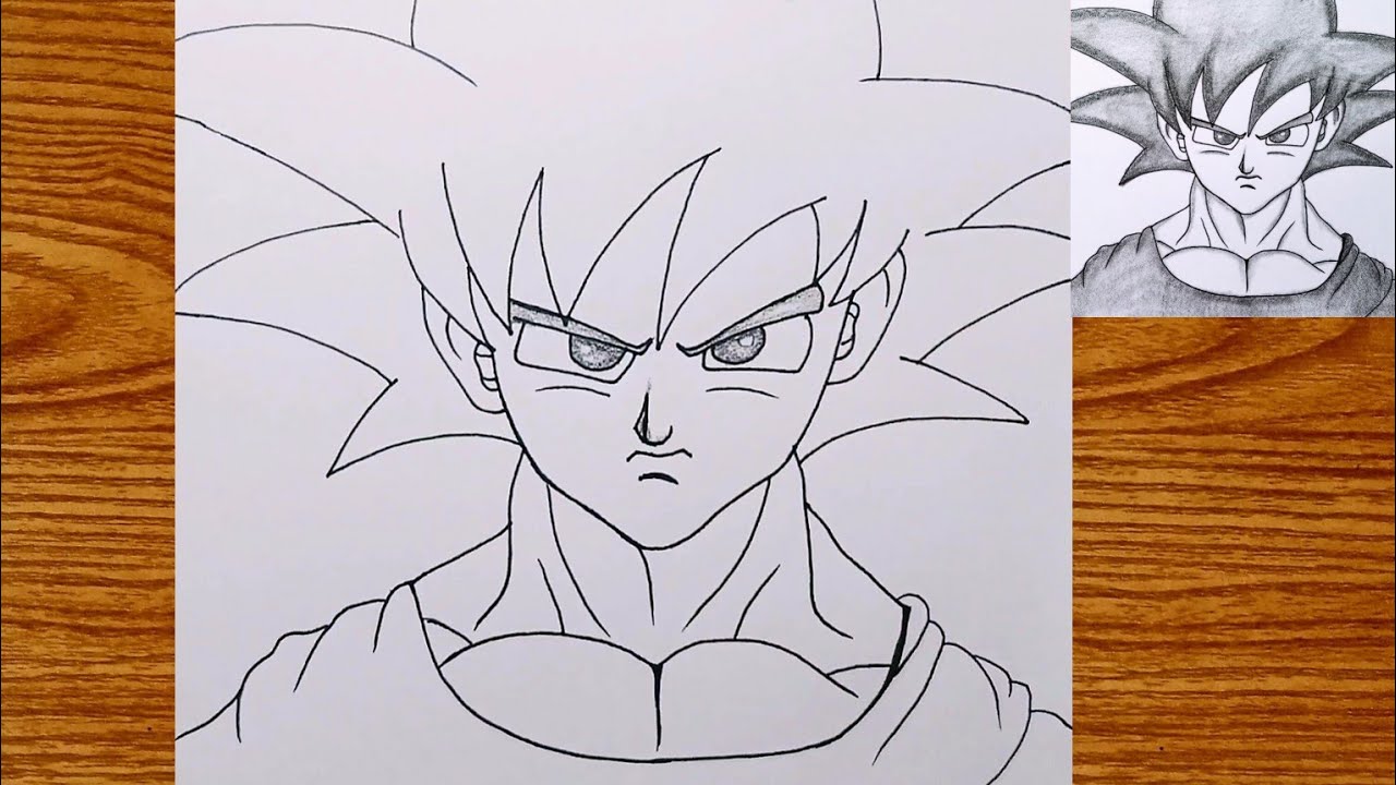 How to draw Goku/ Drawing Goku/ drawing/ Goku drawing - YouTube